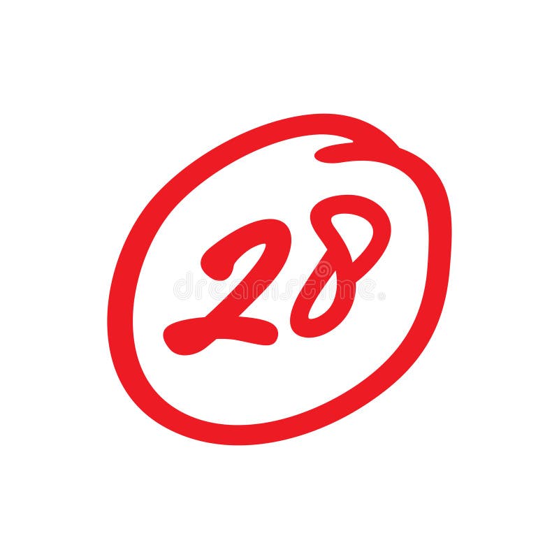 28 Points Exam Score, Twenty Eight Points Test Results Illustration ...