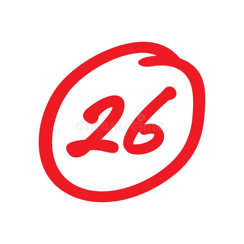 26 Points Exam Score, Twenty Six Points Mark - Vector Stock Vector ...