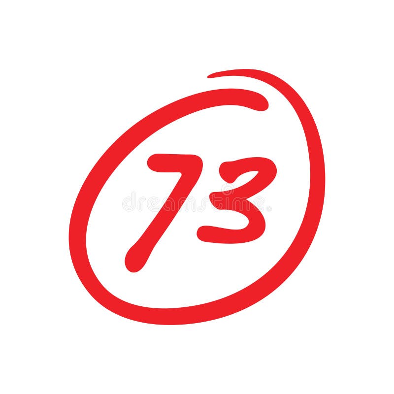 73 Points Grade Results, Seventy Three Points Exam Score, Hand Drawn ...