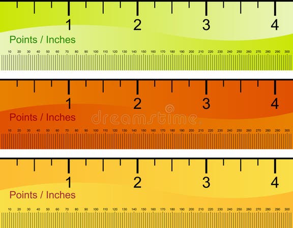 Points Inches Ruler Set stock vector. Illustration of measure - 13236443