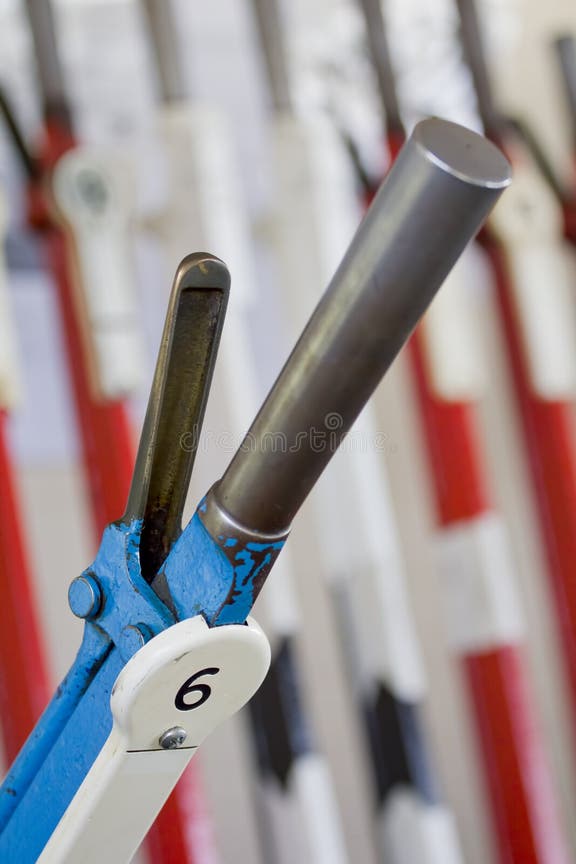 Points lever stock image. Image of numbered, lever, british - 19465111