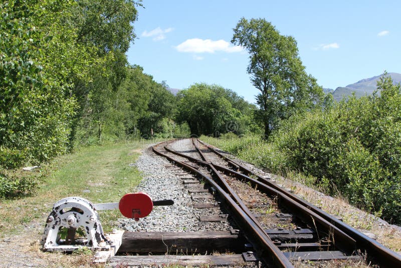 Points Lever and Rail Line. Stock Image - Image of railway, lever: 15680139