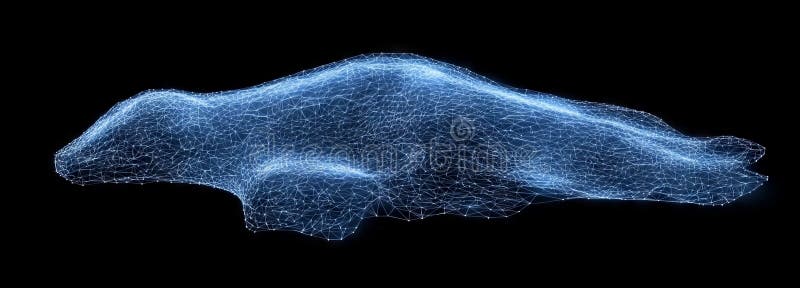 Points and Lines Form an Abstract Digital Backdrop. a Glowing Plexus ...