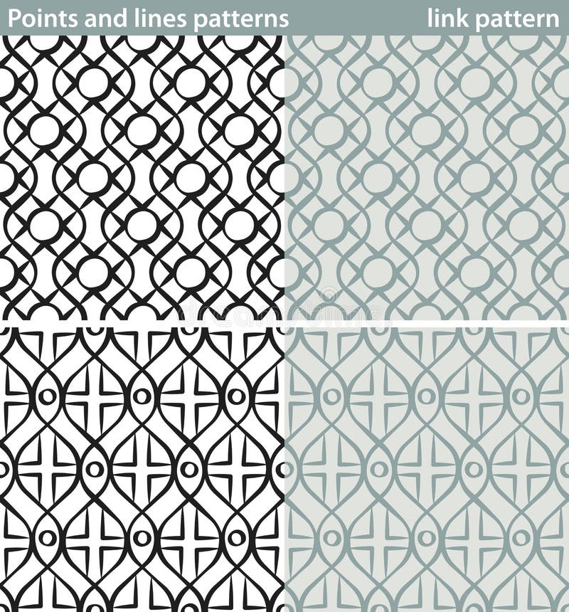 Points and Lines Patterns, Link Pattern Stock Vector - Illustration of ...