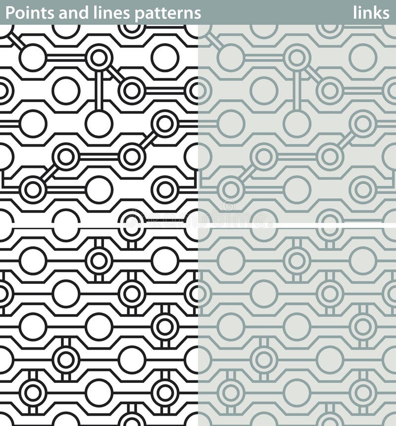 Points and Lines Patterns, Links Stock Vector - Illustration of graphic ...