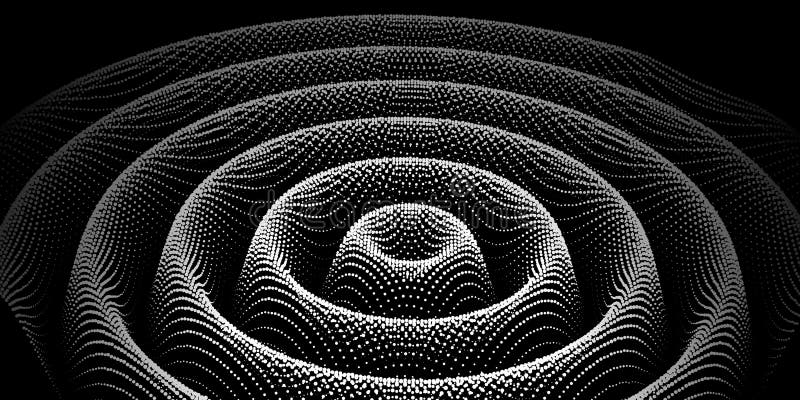 Points in Radial Grid Chaotic Waves Texture. Abstract Particles on ...