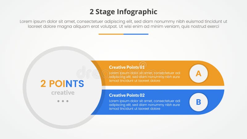 2 Points Stage Template for Comparison Opposite Infographic Concept for ...