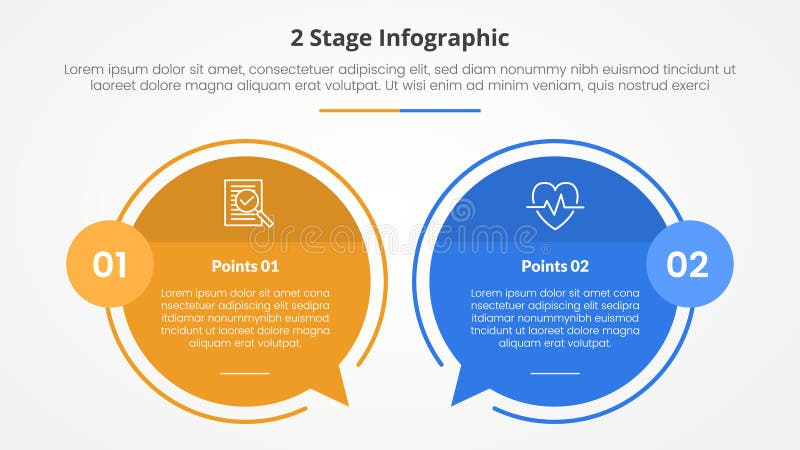 2 Points Stage Template for Comparison Opposite Infographic Concept for ...