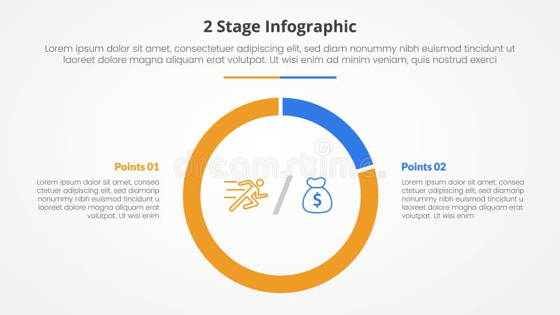 2 Points Stage Template for Comparison Opposite Infographic Concept for ...