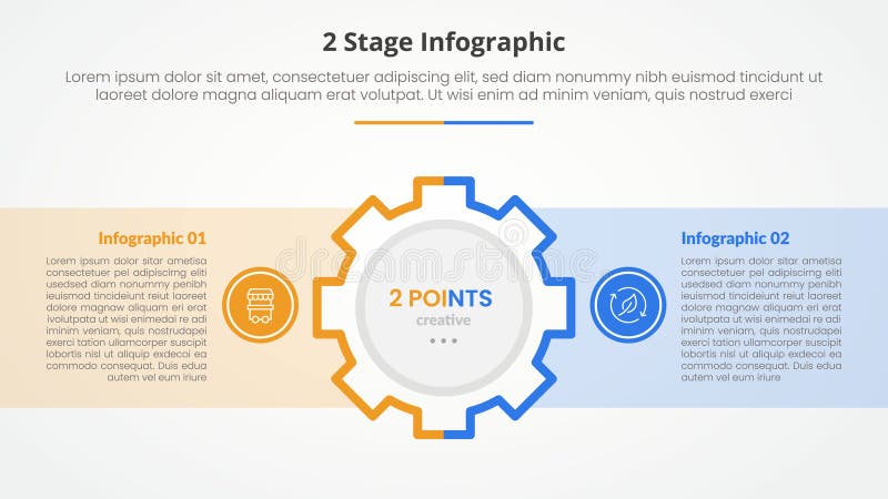 2 Points Stage Template for Comparison Opposite Infographic Concept for ...