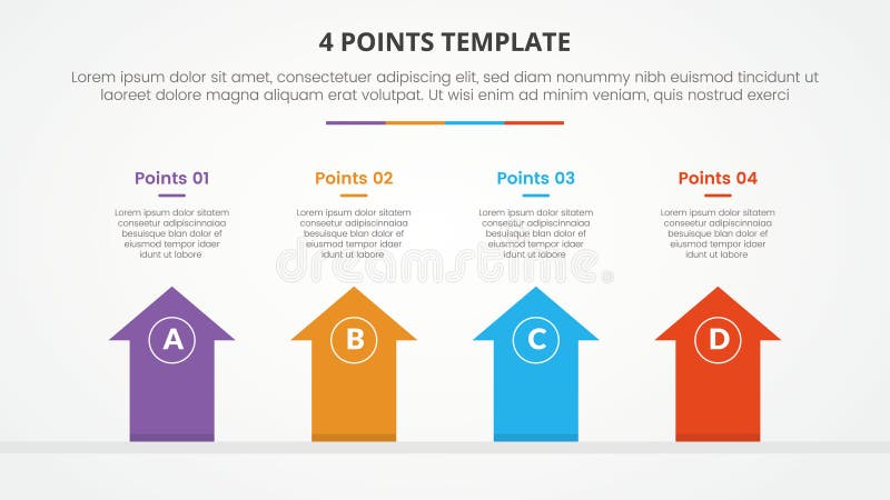 4 Points Stage Template Infographic Concept for Slide Presentation with ...