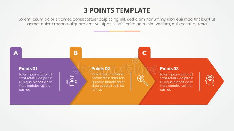 3 Points Stage Template Infographic Concept for Slide Presentation with ...