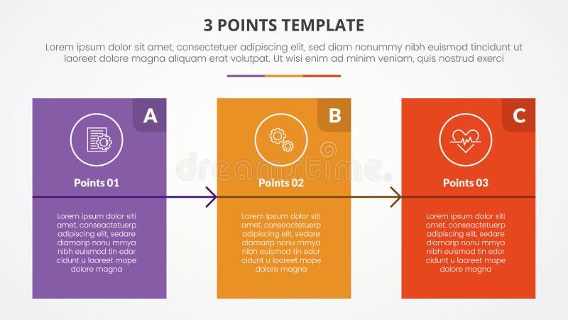 3 Points Stage Template Infographic Concept for Slide Presentation with ...