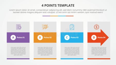 4 Points Stage Template Infographic Concept for Slide Presentation with ...
