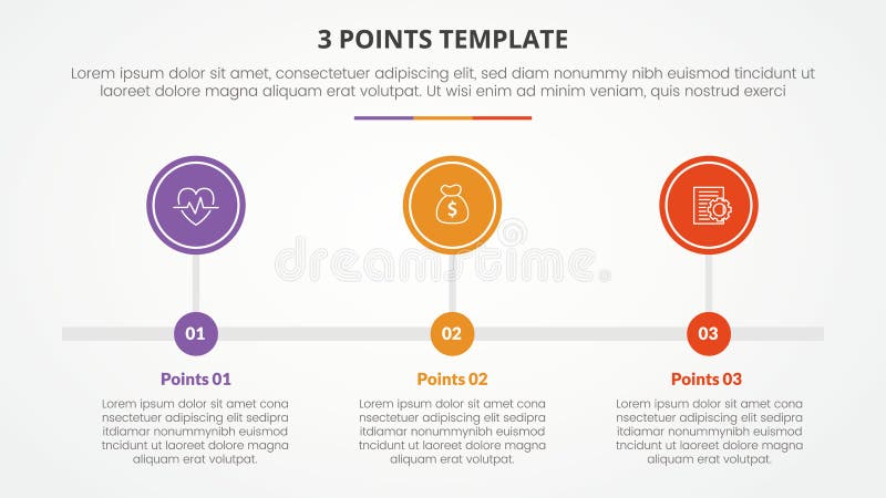 Timeline Set of Point Infographic with Outline Callout Box on ...