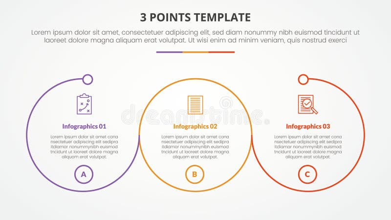 3 Points Stage Template Infographic Concept for Slide Presentation with ...