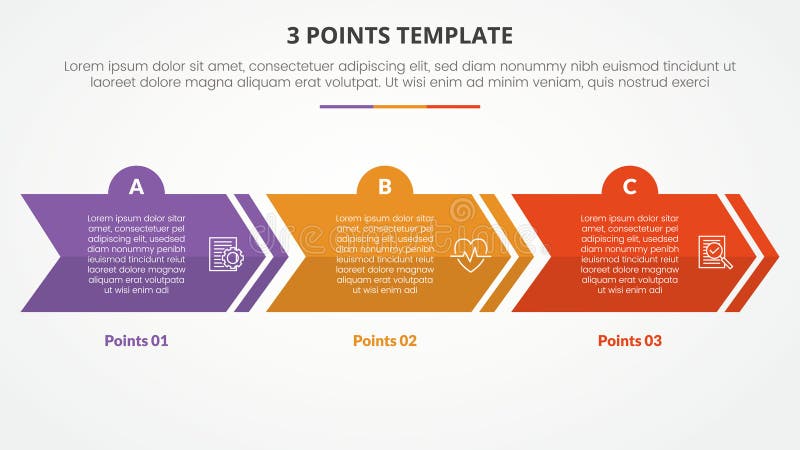 3 Points Stage Template Infographic Concept for Slide Presentation with ...