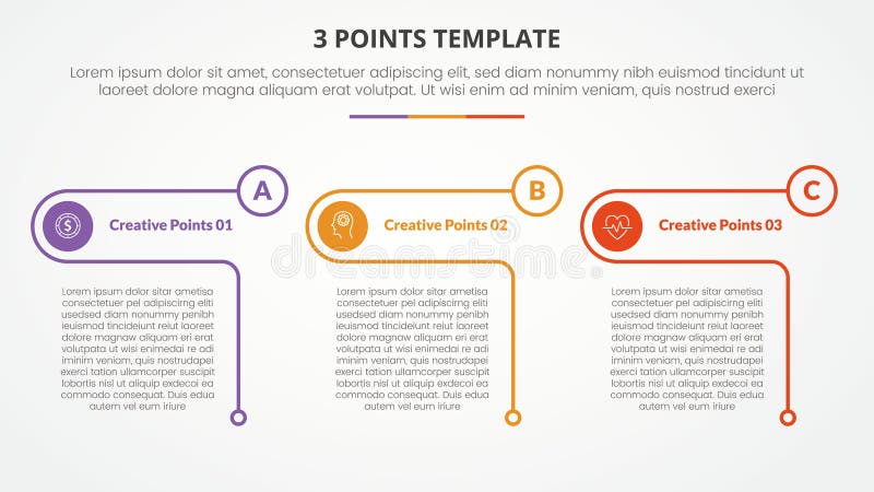 3 Points Stage Template Infographic Concept for Slide Presentation with ...