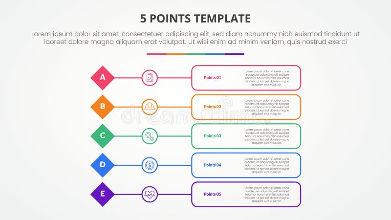 4 Points Stage List Template Infographic Concept for Slide Presentation ...