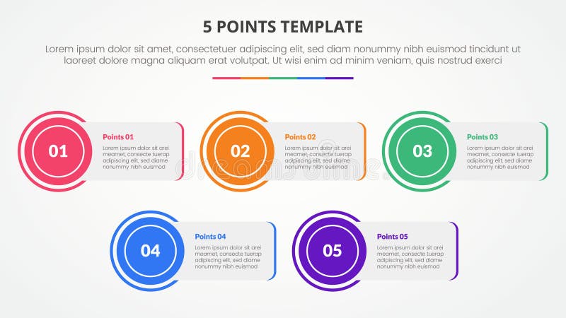 5 Points Stage Template Infographic Concept for Slide Presentation with ...