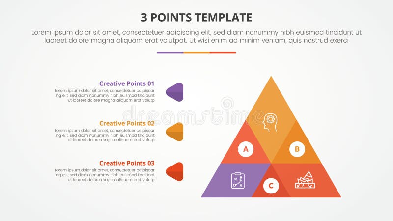 3 Points Stage Template Infographic Concept for Slide Presentation with ...