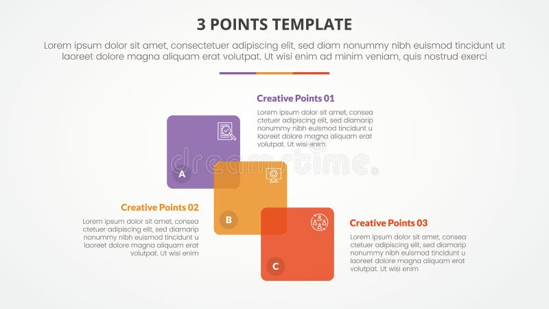 3 Points Stage Template Infographic Concept for Slide Presentation with ...