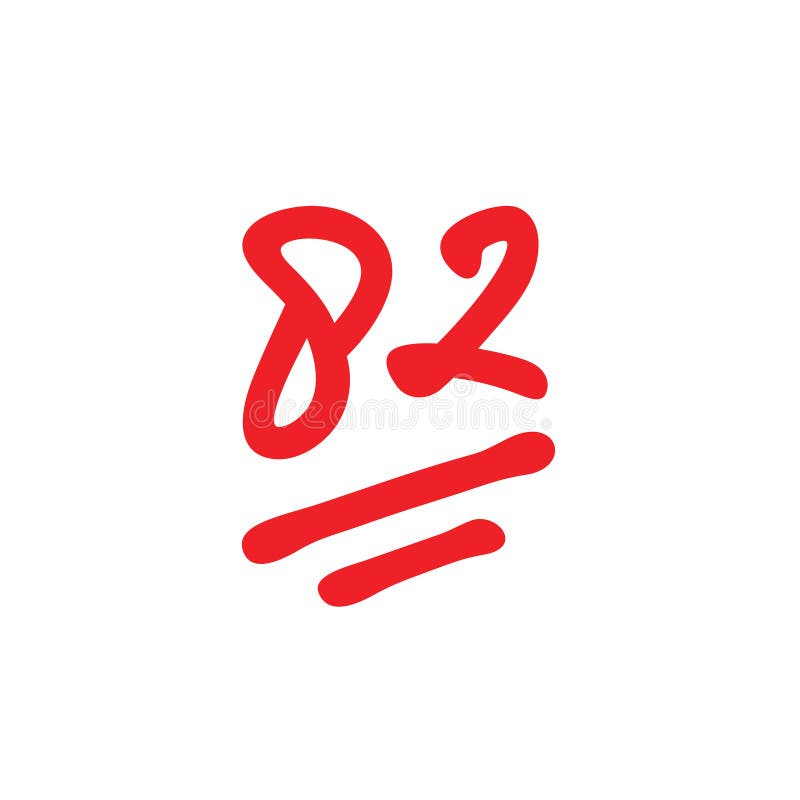 82 Points Test Mark, Eighty Two Points Test Results, Exam Score Vector ...
