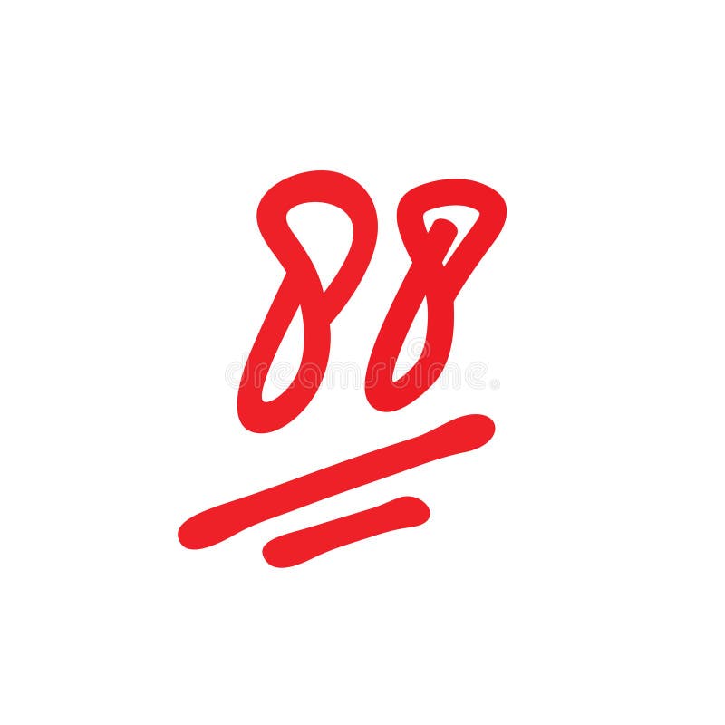 Eighty-eight College Number 88 Stock Illustration - Illustration of ...