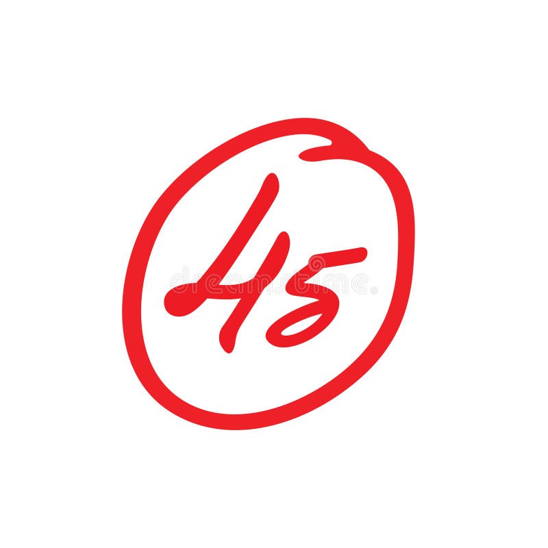 45 Points Test Score, Forty Five Points Grade Results Illustration ...