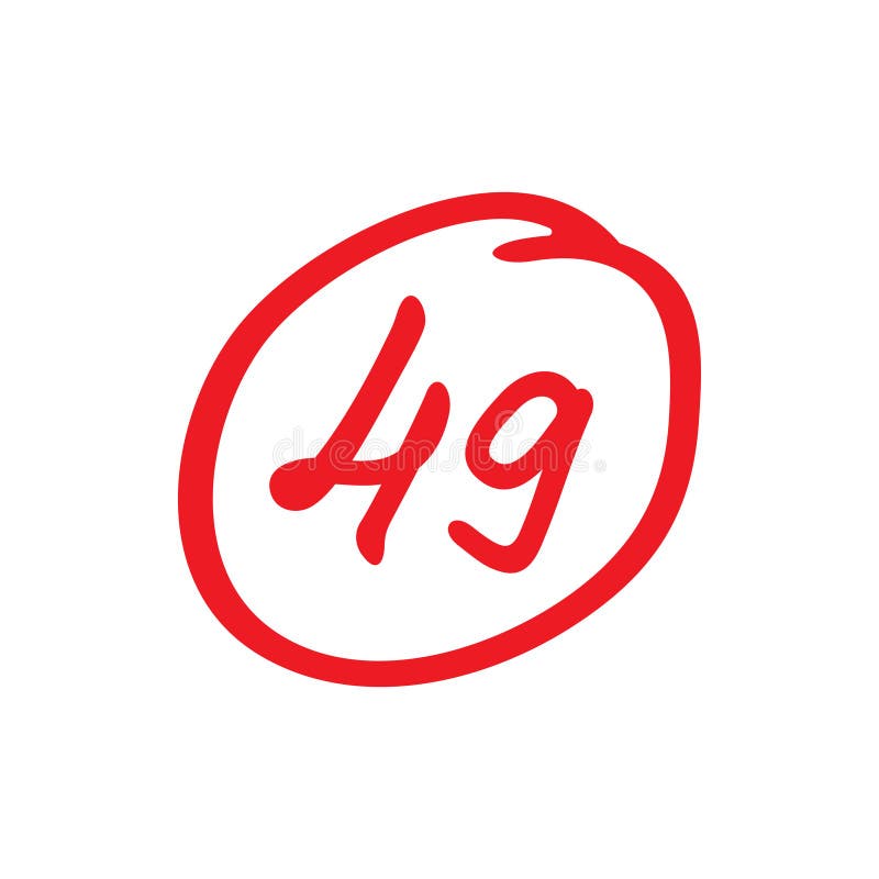 49 Points Test Score, Forty Nine Points Grade Results, Hand Drawn ...