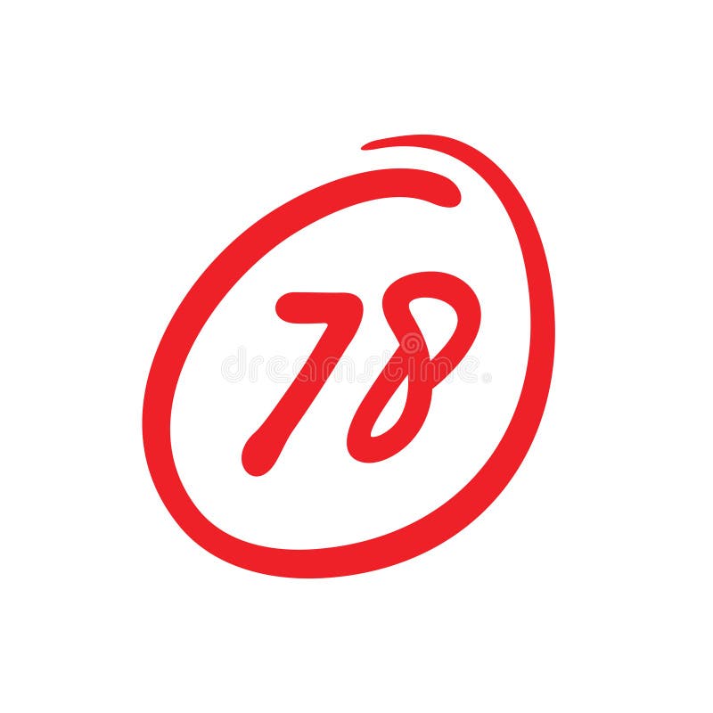 78 Points Test Score, Seventy Eight Points Grade Results, Vector ...