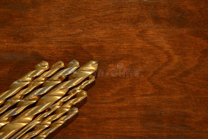 Pointy gold drill bits stock image. Image of pointy - 121055577