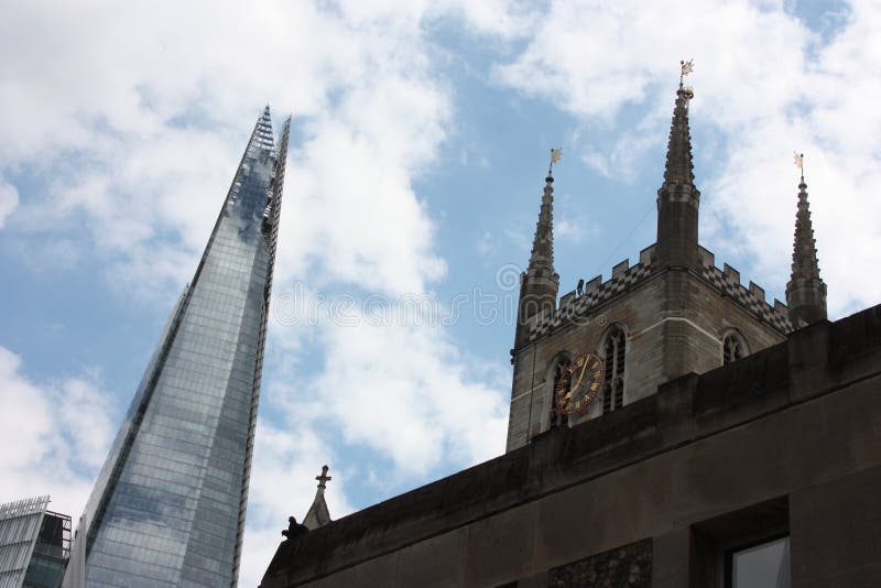 Pointy Skyscraper Made of Mirrors, High, on the River Thames Editorial ...
