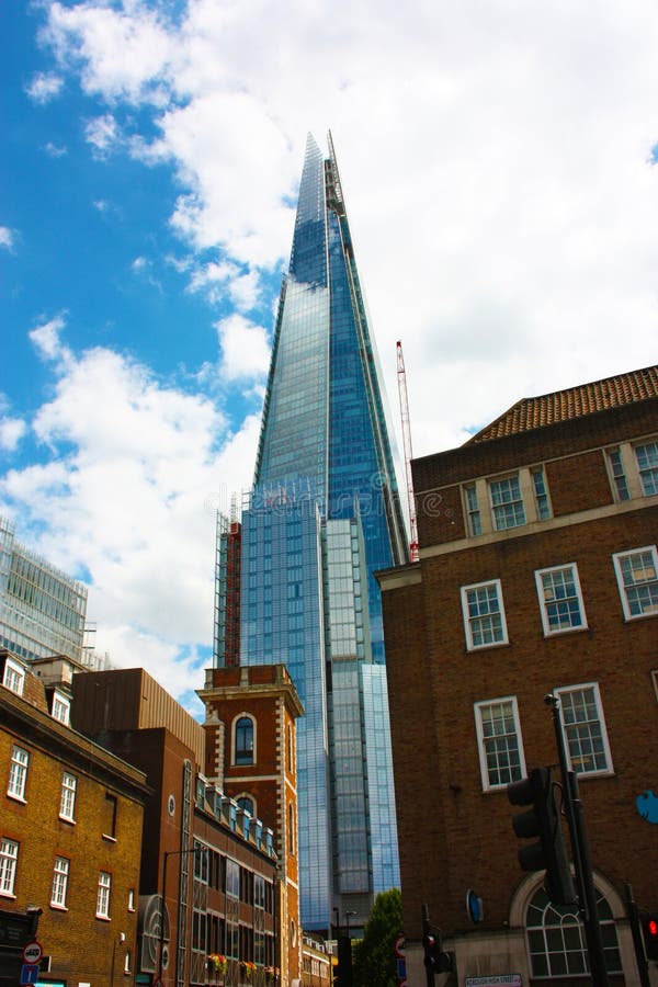 Pointy Skyscraper Made of Mirrors, High, on the River Thames Editorial ...