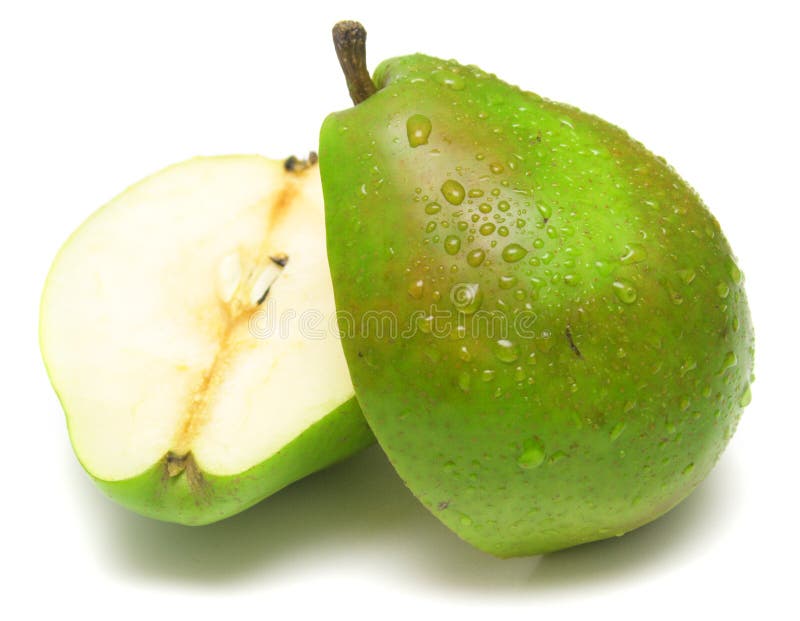 Poire verte 4 photo stock. Image du isolement, doux, dessert - 6122578