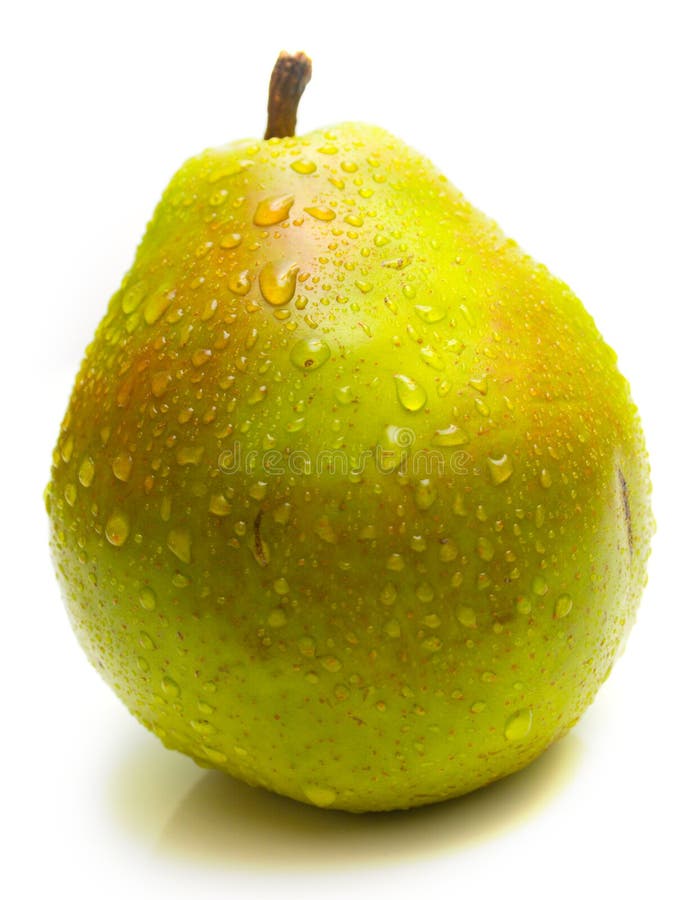 Poire juteuse image stock. Image du vert, blanc, isolement - 61424711