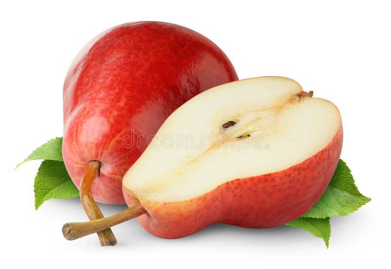 Poires rouges image stock. Image du isolement, morceau - 18952497