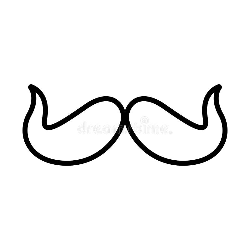 Poirot Mustache Icon stock vector. Illustration of male - 245561185