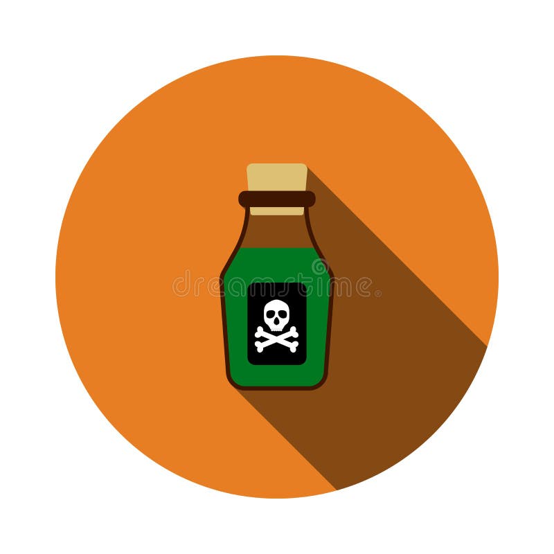 Poison Bottle Icon stock vector. Illustration of danger - 242458798