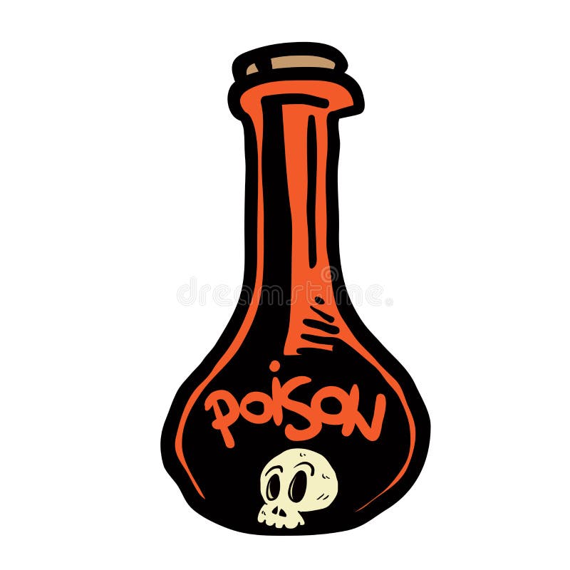 Poison bottle stock illustration. Illustration of symbol - 72651324