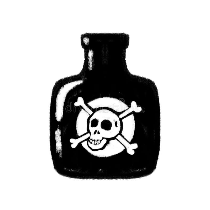 Poison Bottle Skull Bones Warning Label Stock Illustrations – 48 Poison ...