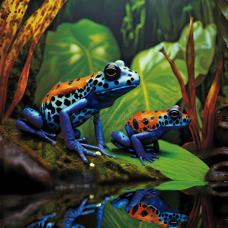 Poison Dart Frog. Generative AI Stock Illustration - Illustration of ... Poison Dart Frog. Generative AI Stock Illustration - Illustration of ...