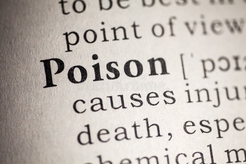 Definition of the Word Poison Stock Photo - Image of substance, paper ...