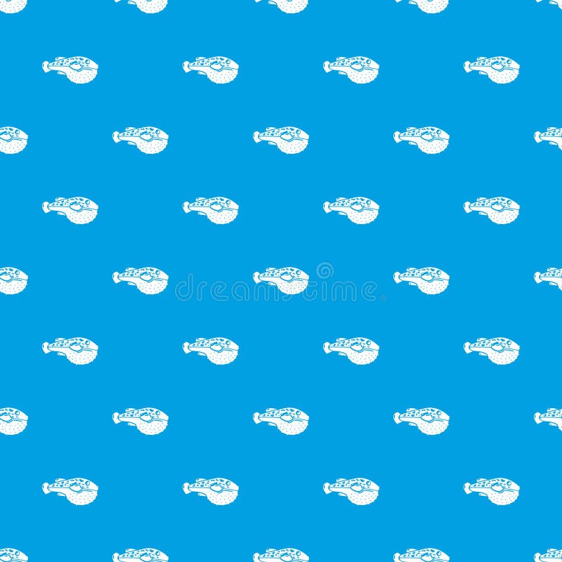 Poison Fish Pattern Vector Seamless Blue Stock Vector - Illustration of ...