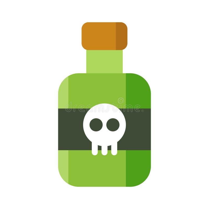 Poison Flat Clipart Vector Illustration Stock Vector - Illustration of ...