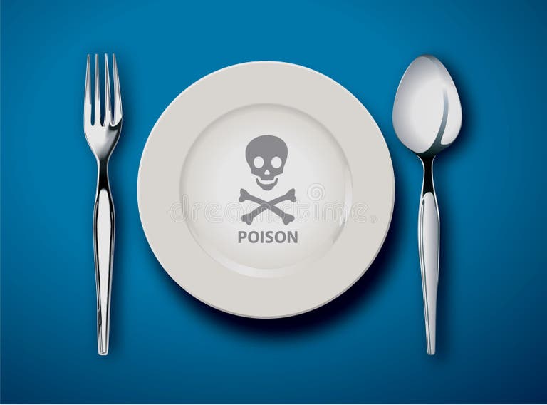 Poison food stock illustration. Illustration of circle - 44145341