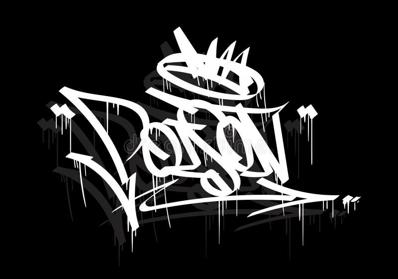 POISON Graffiti Tag Style Design Stock Vector - Illustration of dirty ...