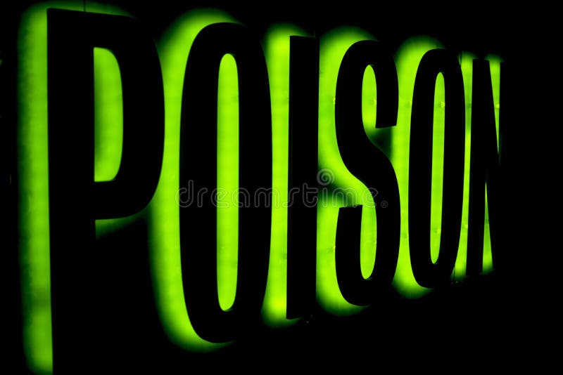 Poison stock photo. Image of word, light, glowed, black - 64458020