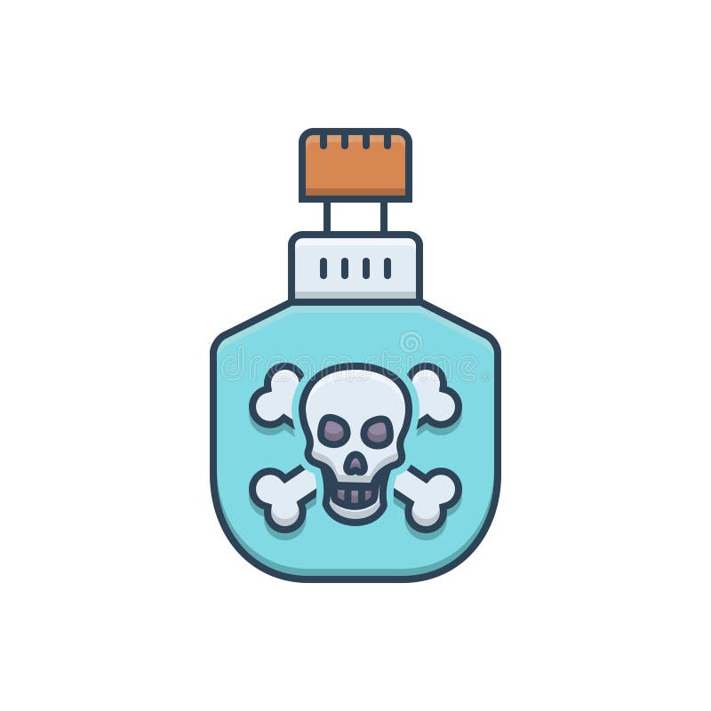 Color Illustration Icon for Poison, Venom and Toxic Stock Illustration ...