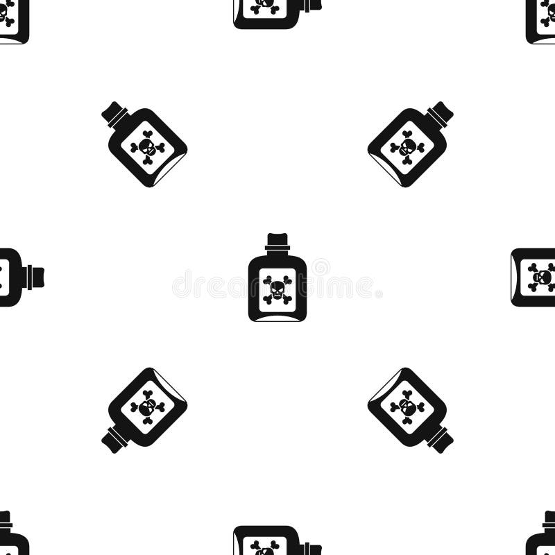 Poison Pattern Seamless Black Stock Vector - Illustration of logo ...